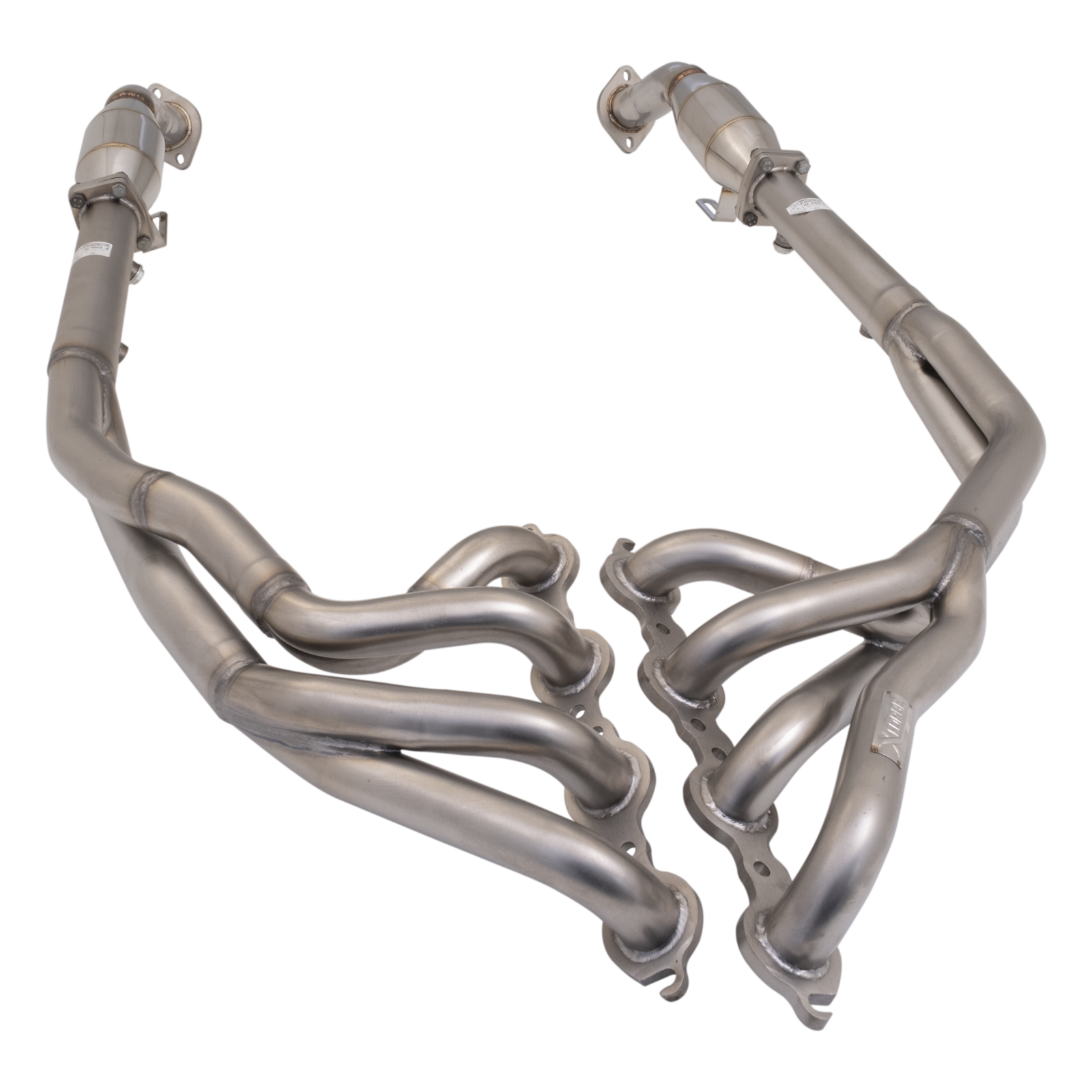 XForce Tri Y Header Design 1 5/8" Primary Pipe with 2.5" Outlet & Cat ...