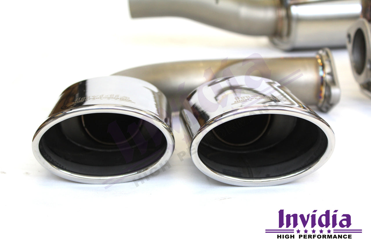Invidia Q300 Non-Valved Turbo Back Exhaust with Oval SS Rolled Tips Vo ...